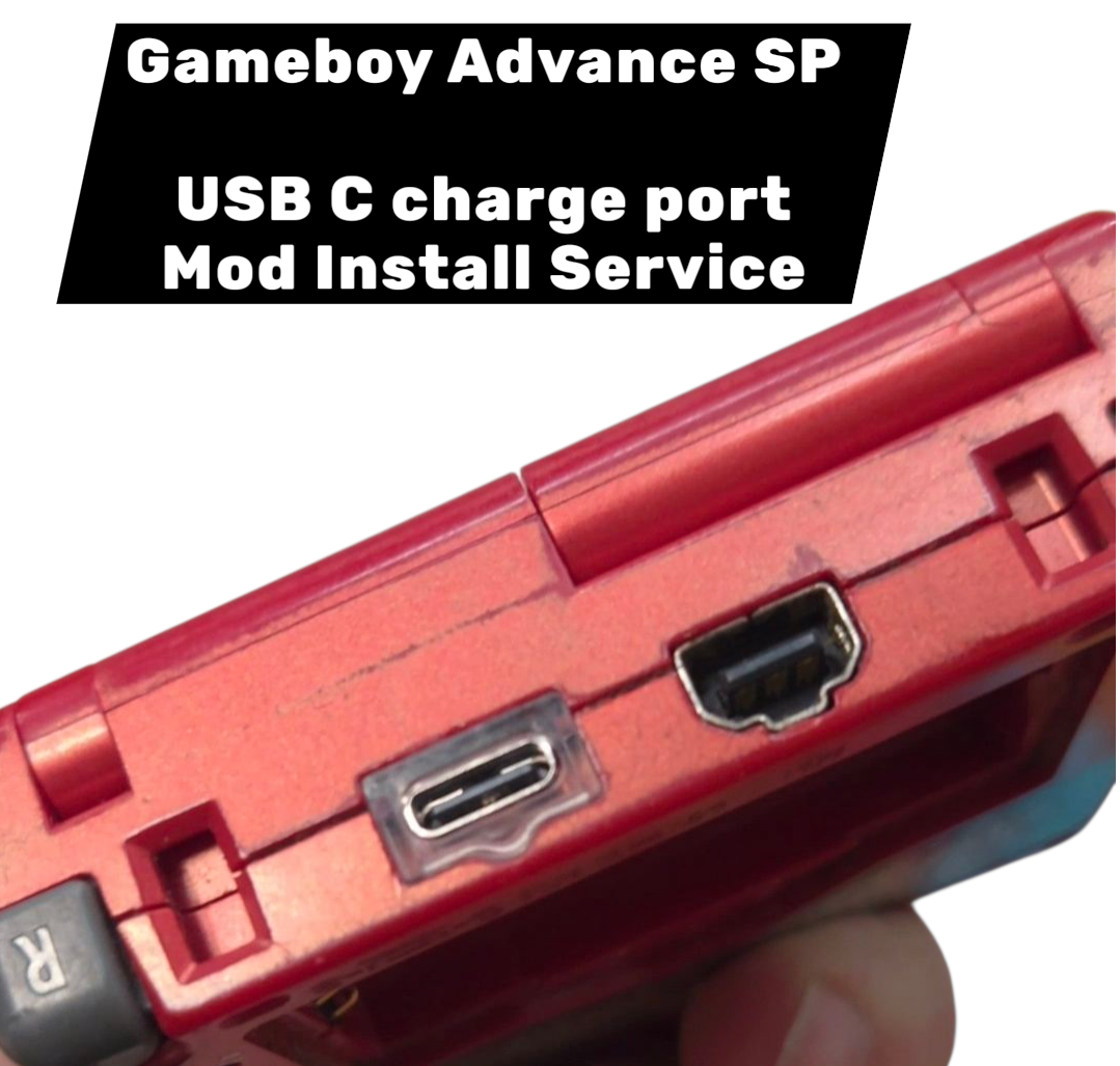 $49.99 Gameboy Advance SP USB C charge port install service. – DVD Game ...