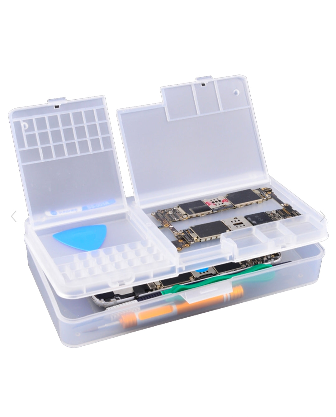 Mid-Repair 2 Level Device Storage Box – DVD Game Exchange Repair Center